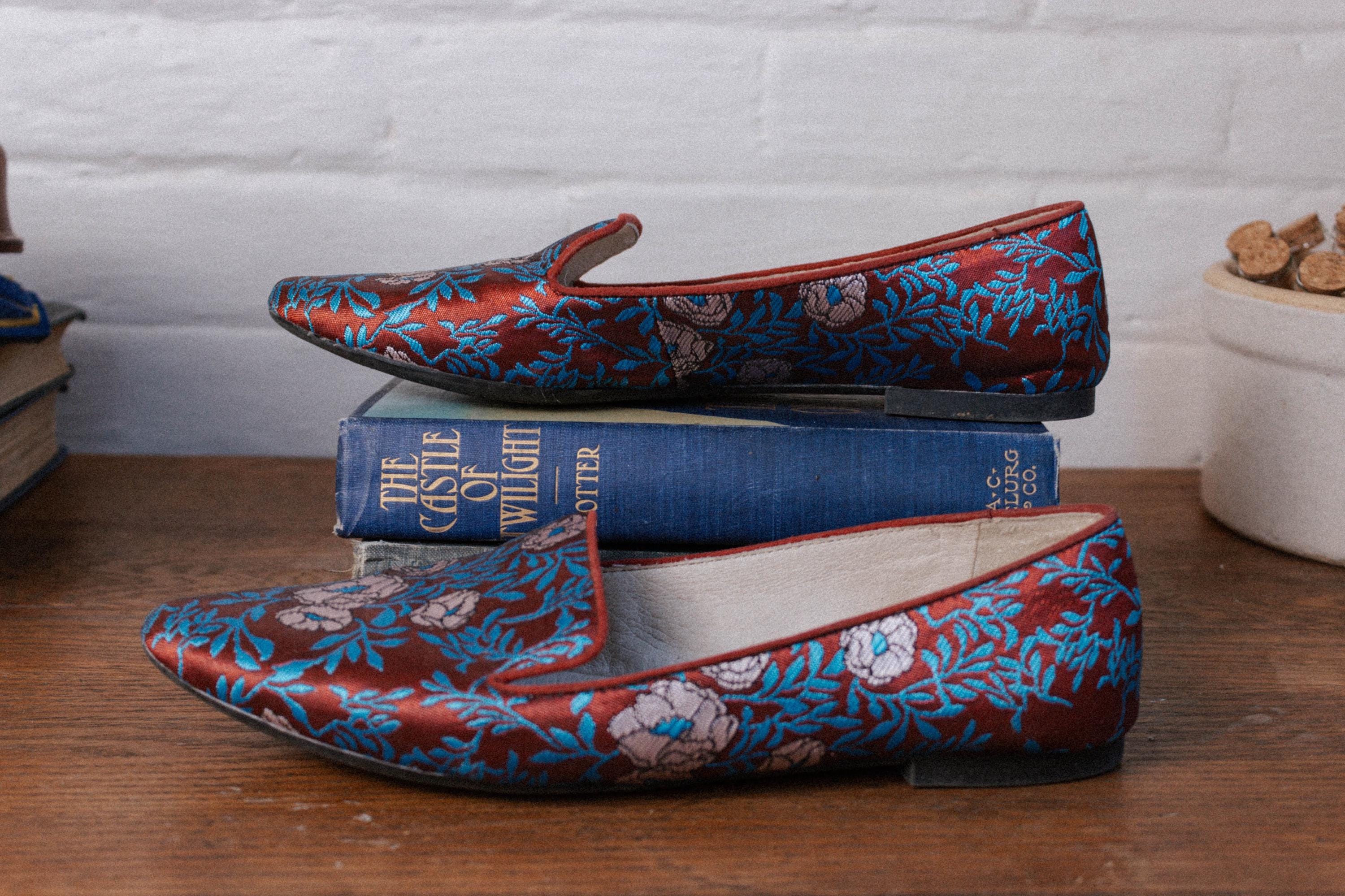 Sz.5.5– Gianni Bini Leather+brocade Flats--please Read Item Description ...