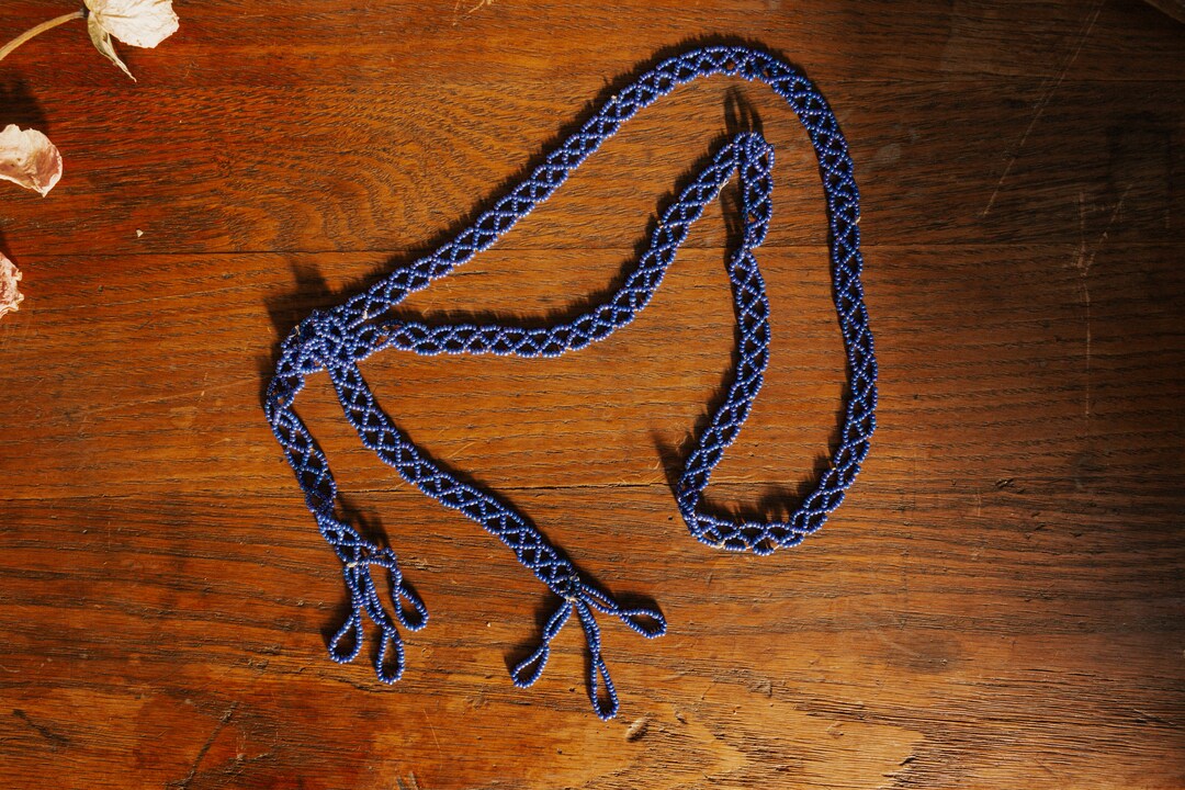 1920's Iridescent Blue Flapper Beads--please Read Item Description ...