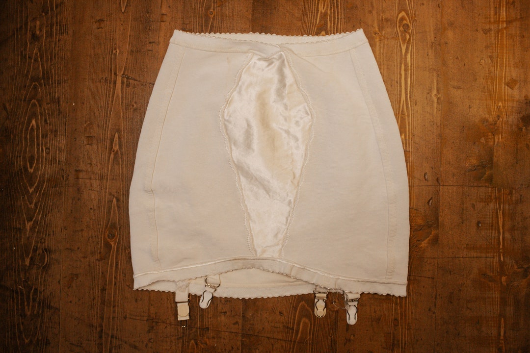 Sz S Vintage Satin + Elastic Girdle--please Read Item Description ...