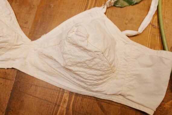 38B 40's/50's Cotton+Rayon Bra - Gem