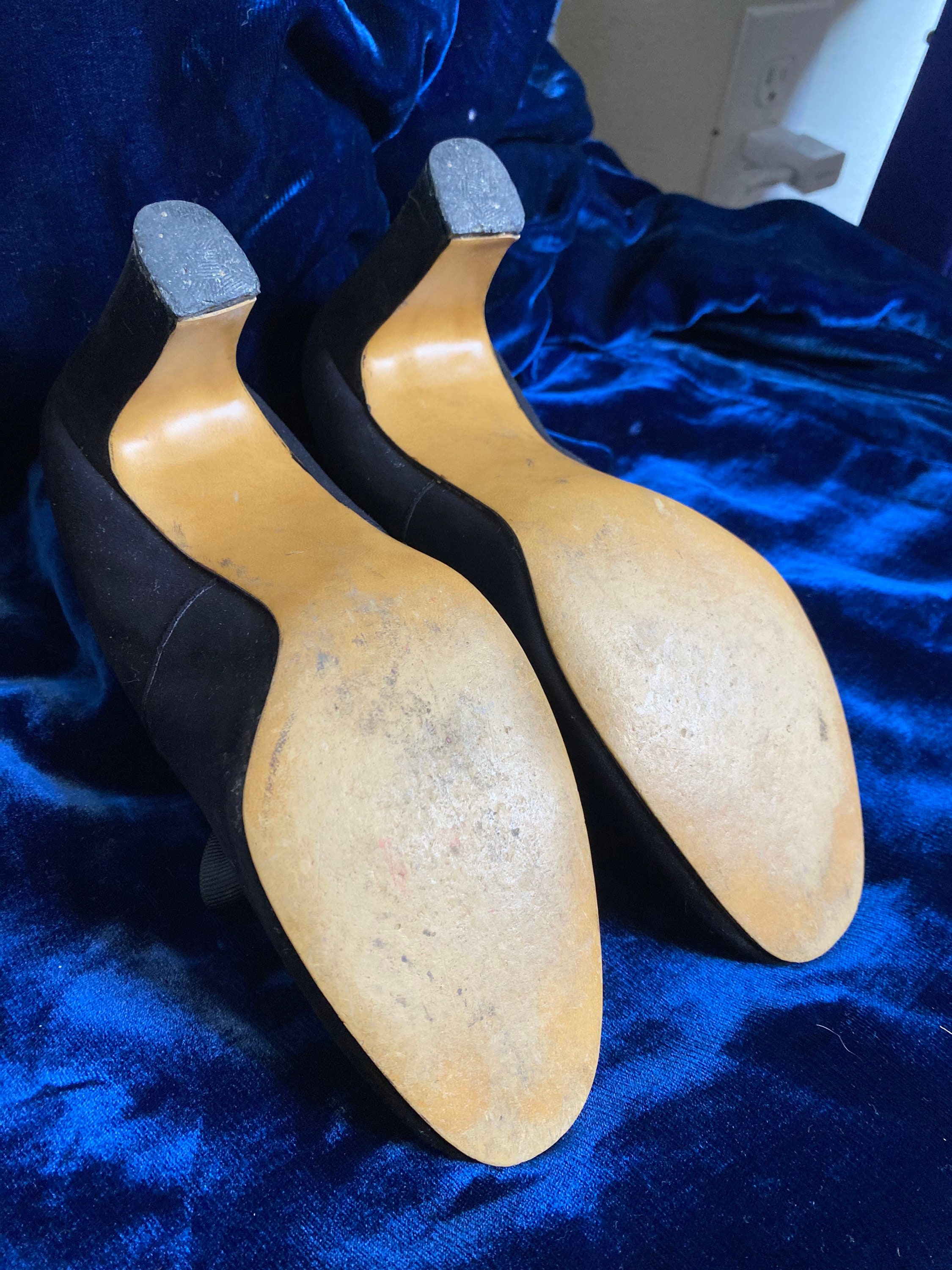 Sz. 6-1980s Jacqueline Brand Faux Suede Heels - Etsy
