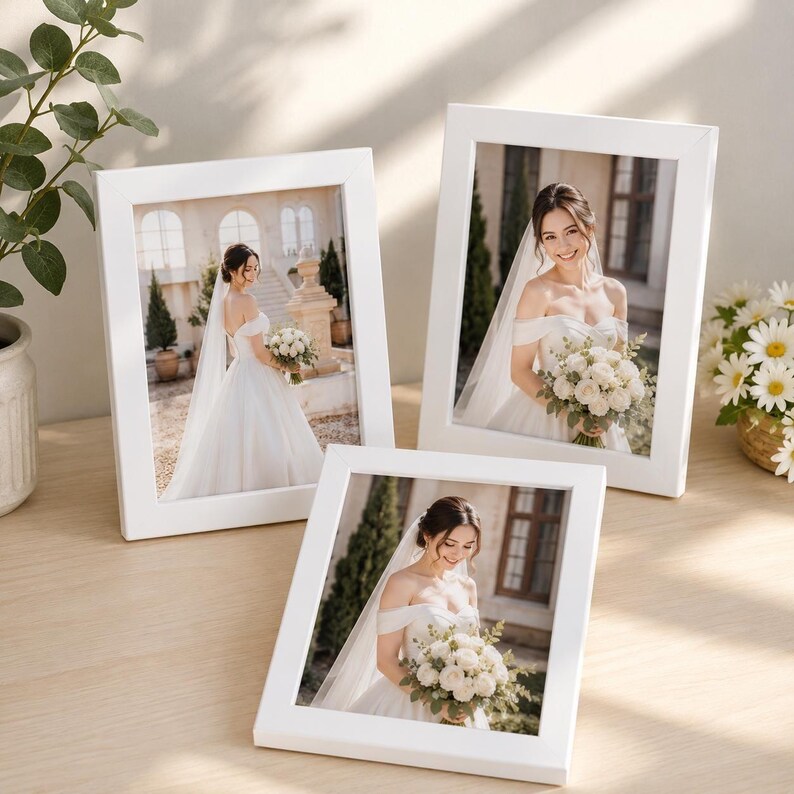 Personalized Wedding Photo Frame, Custom Engraved Eco-composite Wood ...