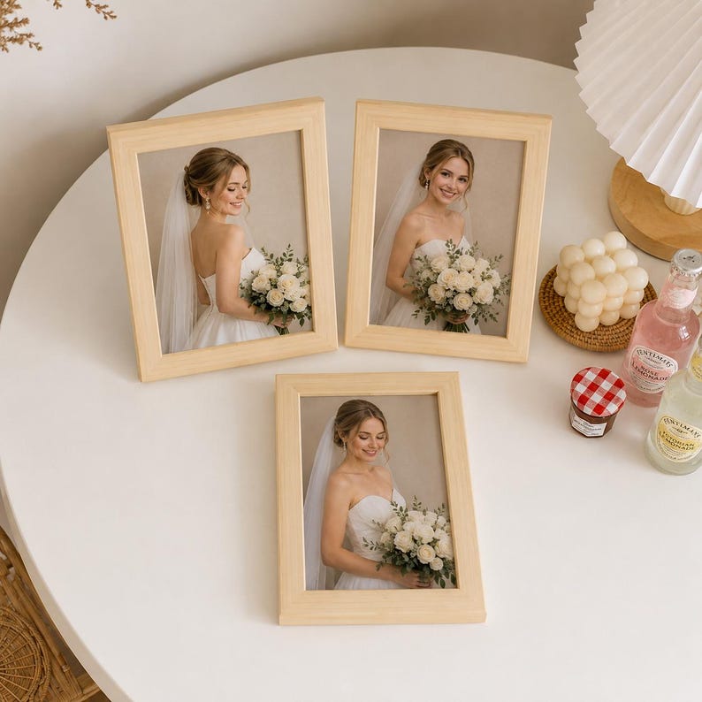Personalized Wedding Photo Frame, Custom Engraved Eco-composite Wood ...