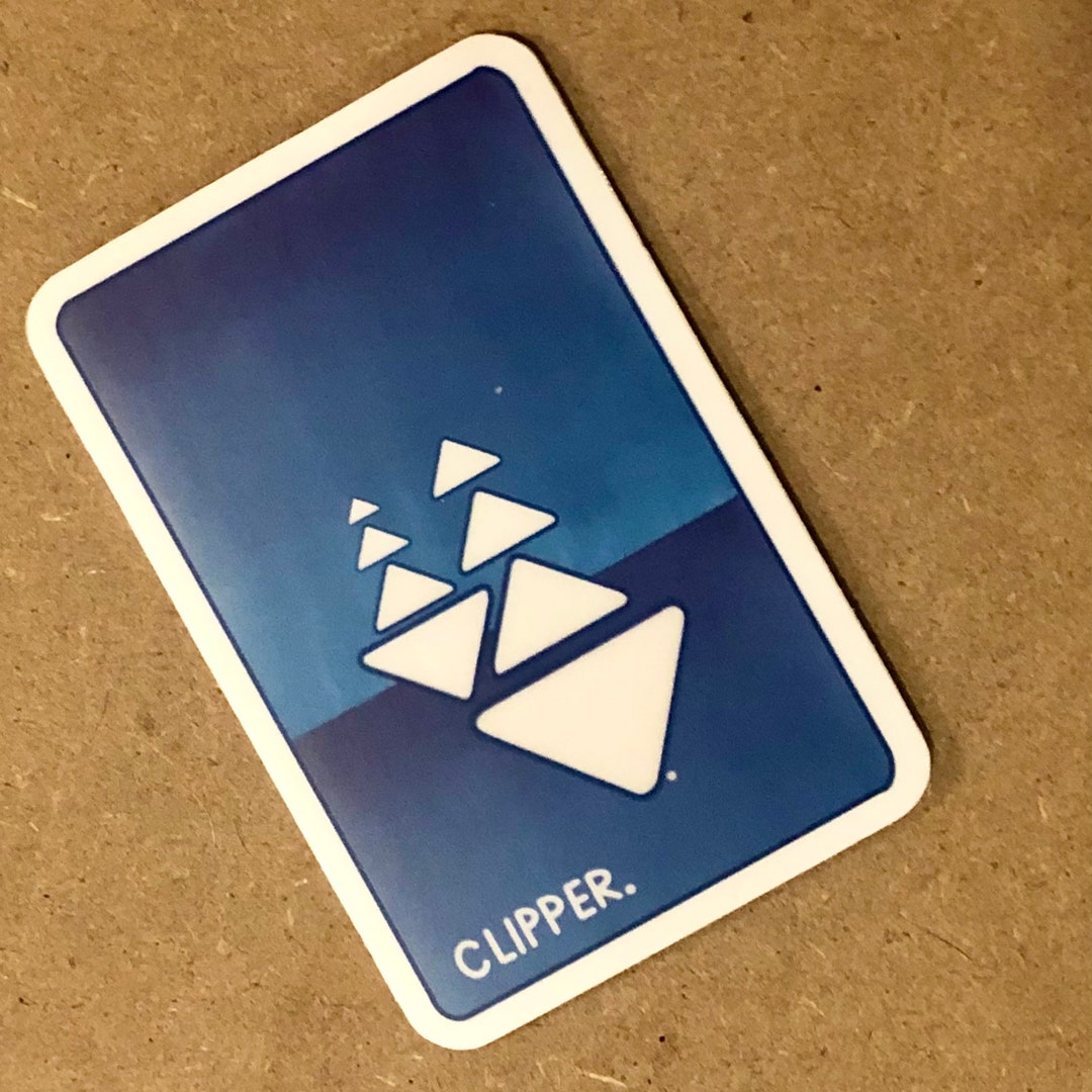 Clipper Card Sticker (actual Size) | San Francisco SF California | MUNI ...