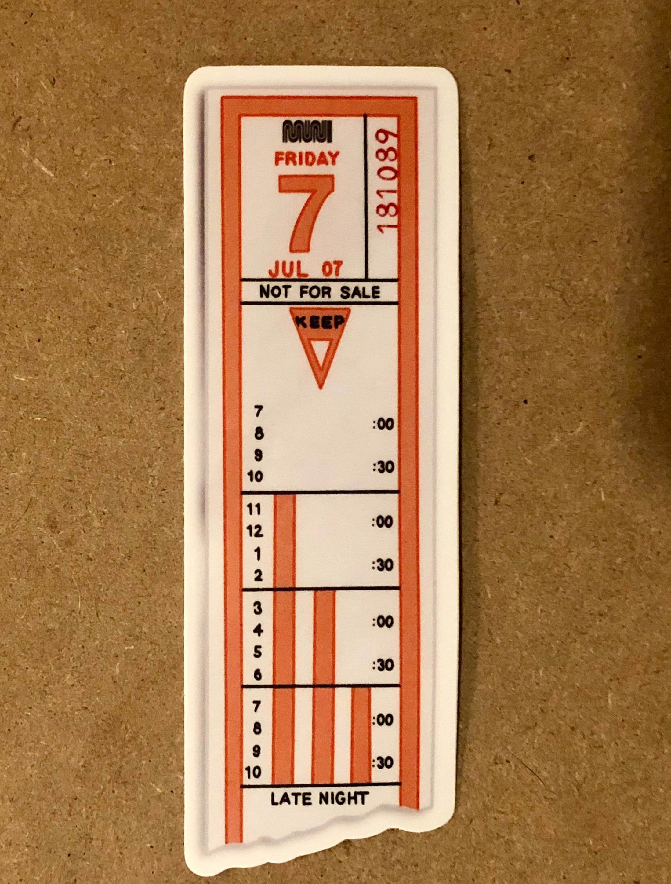 MUNI Ticket Paper Transfer Sticker | San Francisco SF California | Bay ...