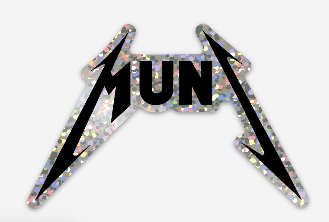 MUNI X Metallica Glitter Sticker - Etsy