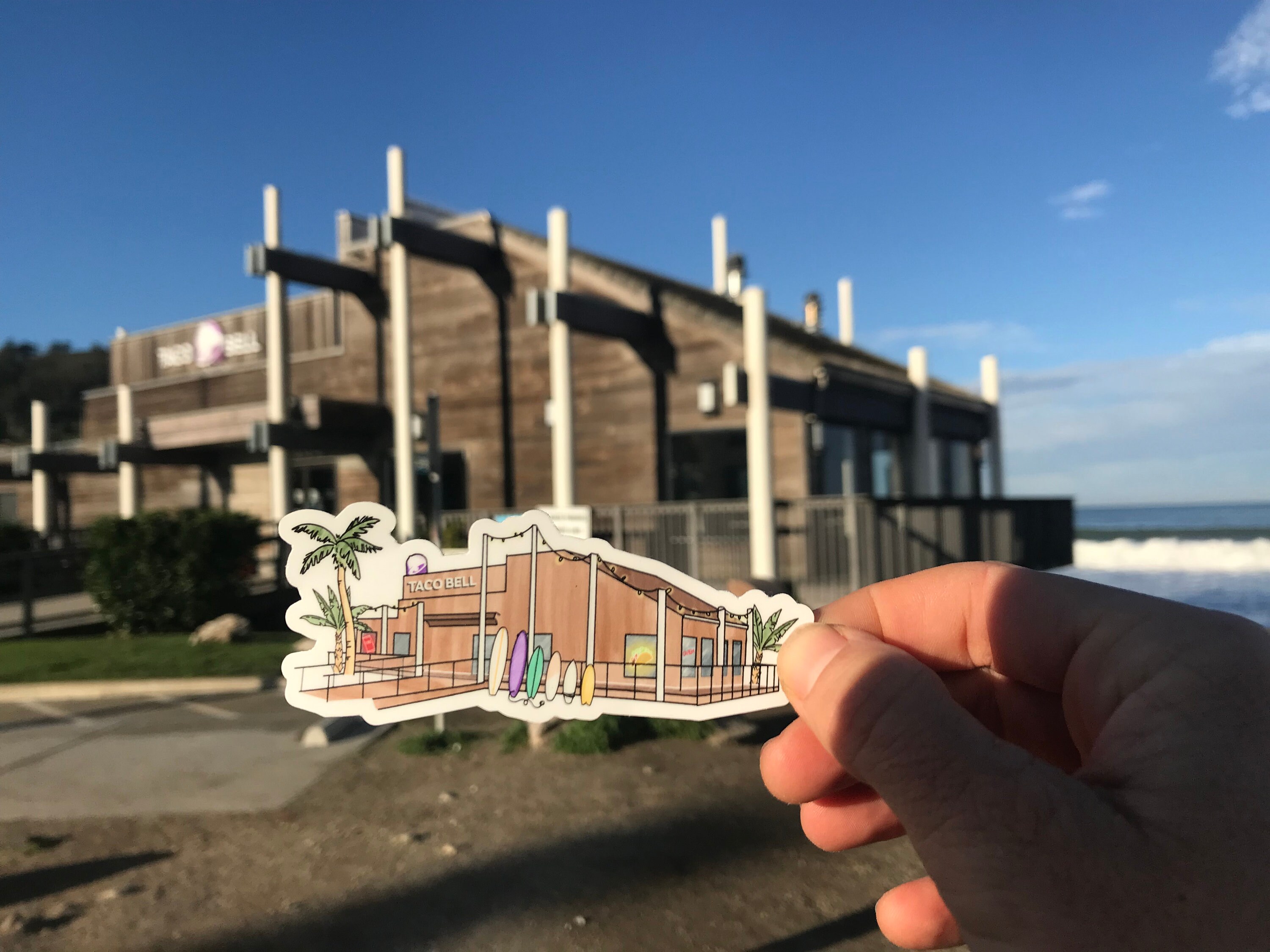 Pacifica Taco Bell Sticker | California Coast Highway 1 | Laptop, Water ...