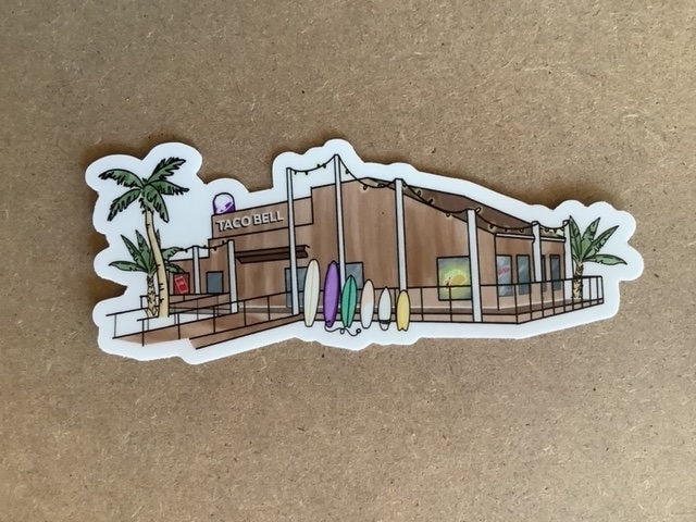 Pacifica Taco Bell Sticker | California Coast Highway 1 | Laptop, Water ...