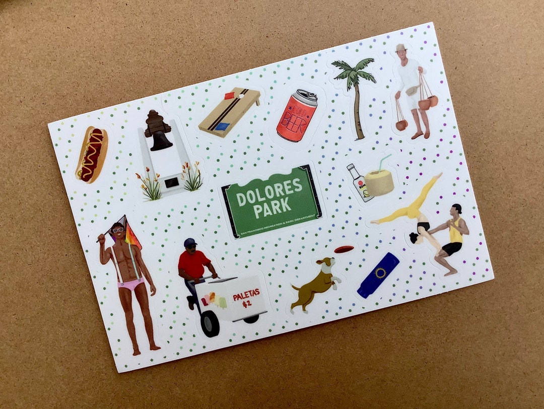 Dolores Park Sticker Sheet ||| San Francisco Mission Bay Area Dolo | - Etsy