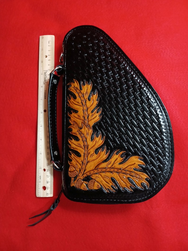 Leather Hand-tooled Handmade Pistol Gun Case Handle Lockable - Etsy