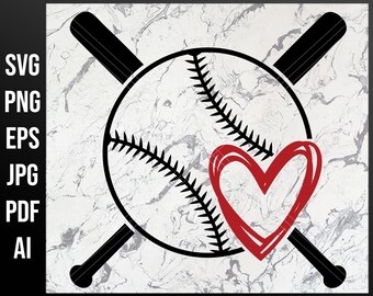 Svg Love Baseball | Etsy