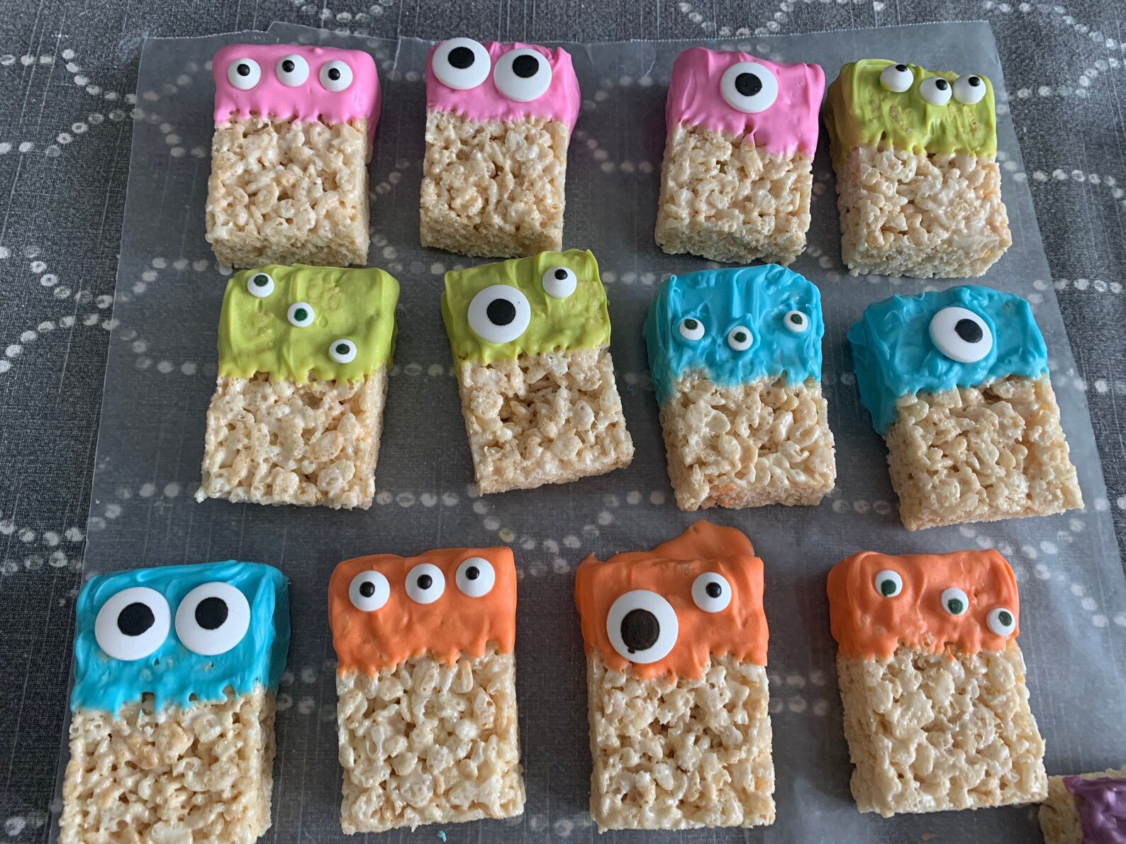 Monster Themed Chocolate Rice Crispy Treats - Etsy