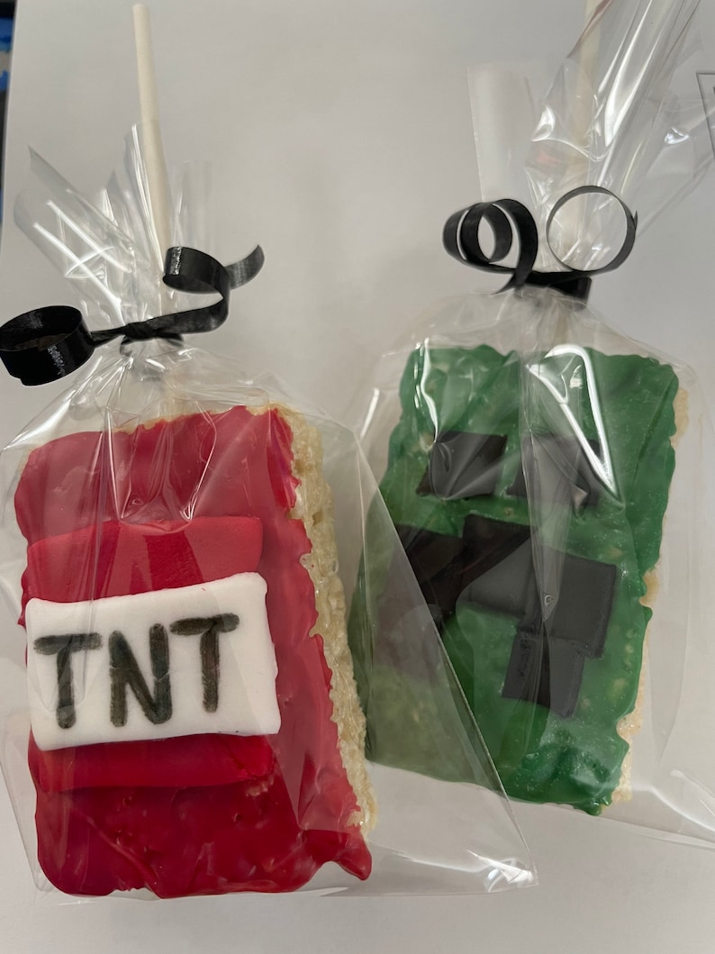 12 Minecraft Themed Rice Crispy Treats - Etsy