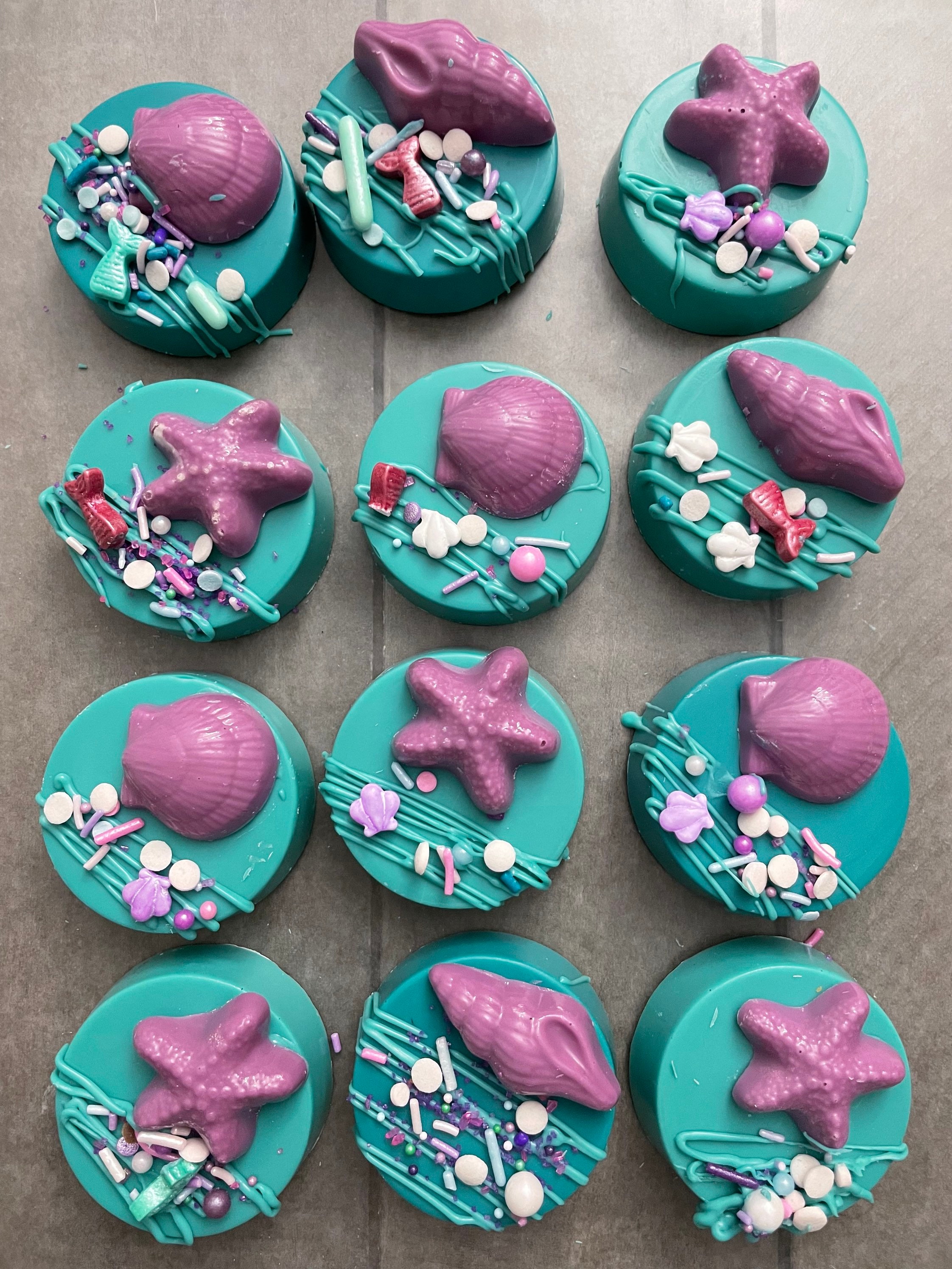 12 Mermaid Themed Chocolate Covered Oreos / Under the Sea - Etsy