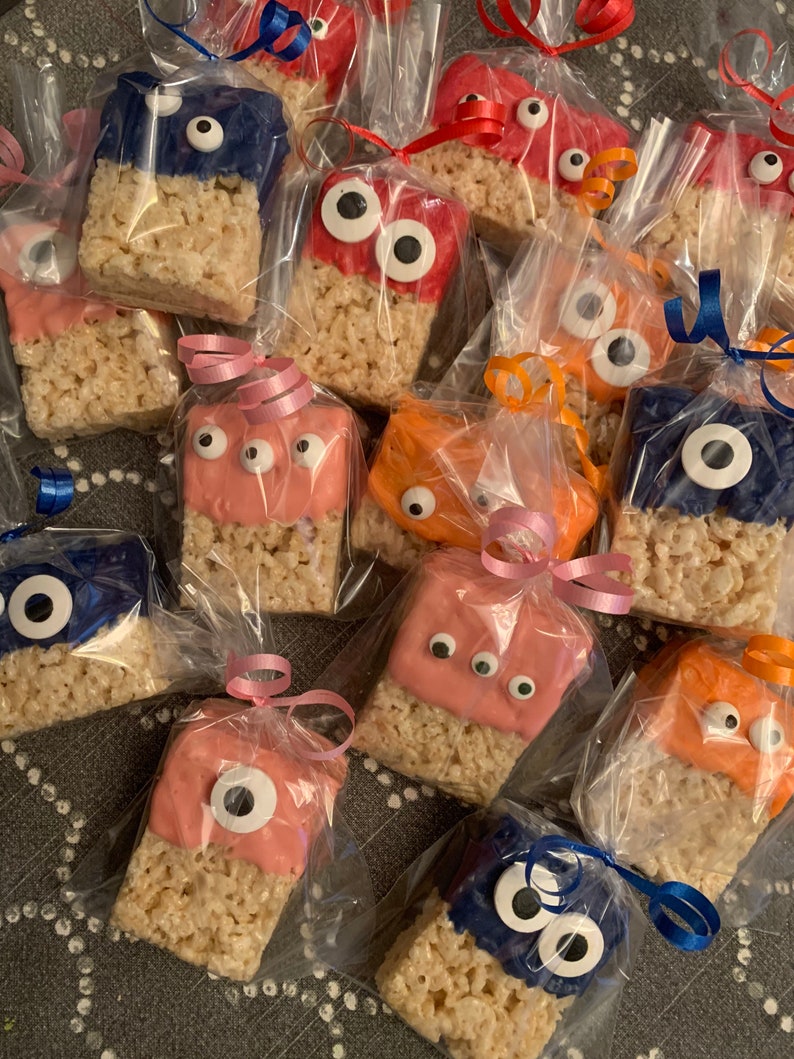 Monster Themed Chocolate Rice Crispy Treats - Etsy