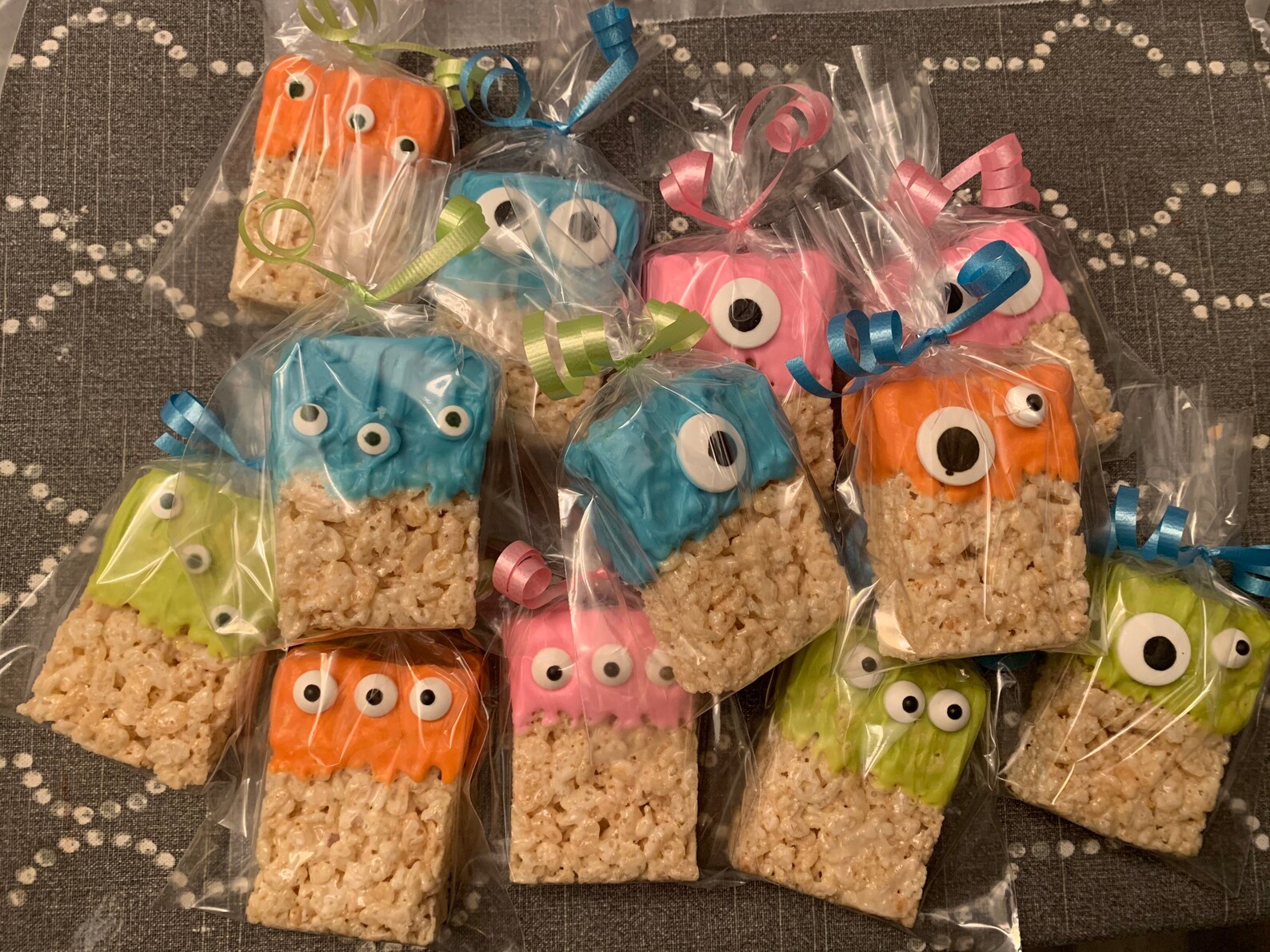 Monster Themed Chocolate Rice Crispy Treats - Etsy