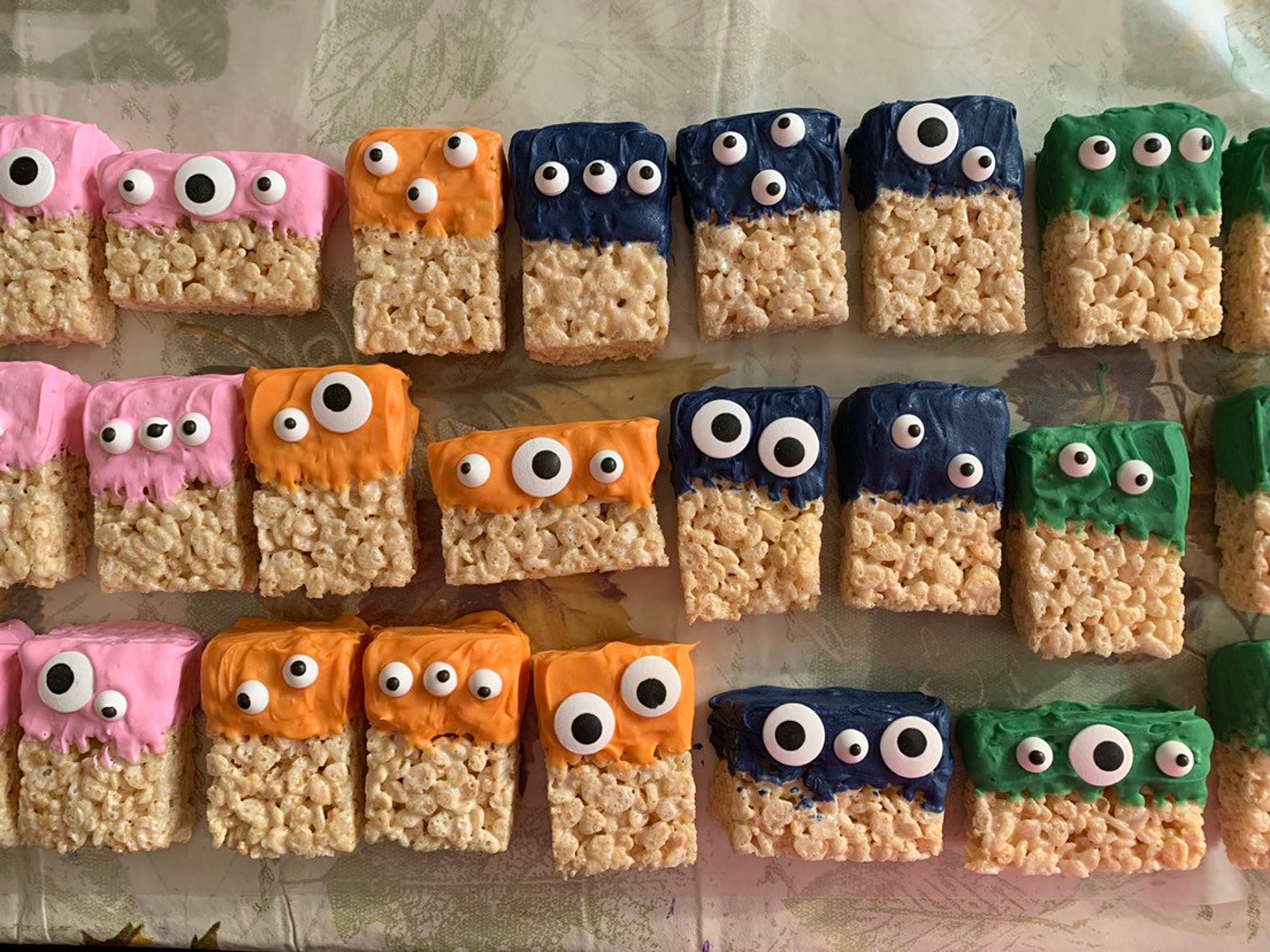 Monster Themed Chocolate Rice Crispy Treats - Etsy