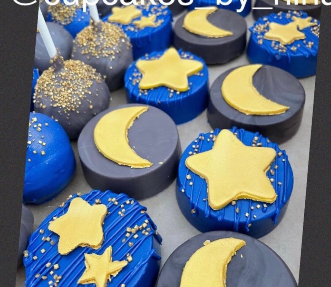 Moon and Stars Chocolate Covered Oreos - Etsy