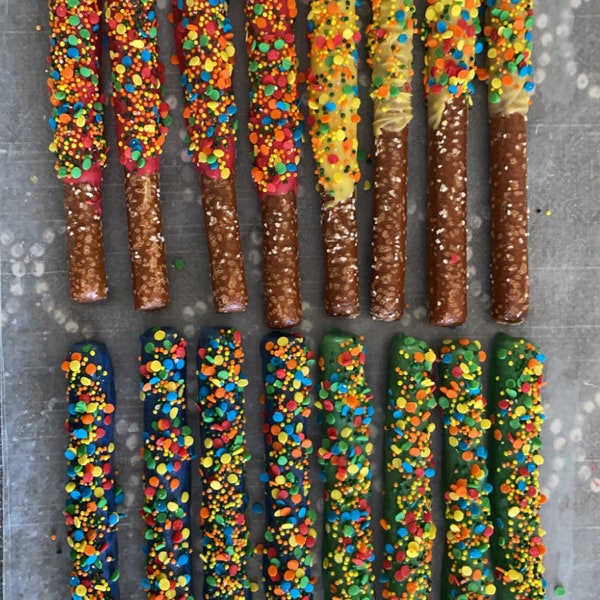 Chocolate Covered Pretzel Rod - Etsy