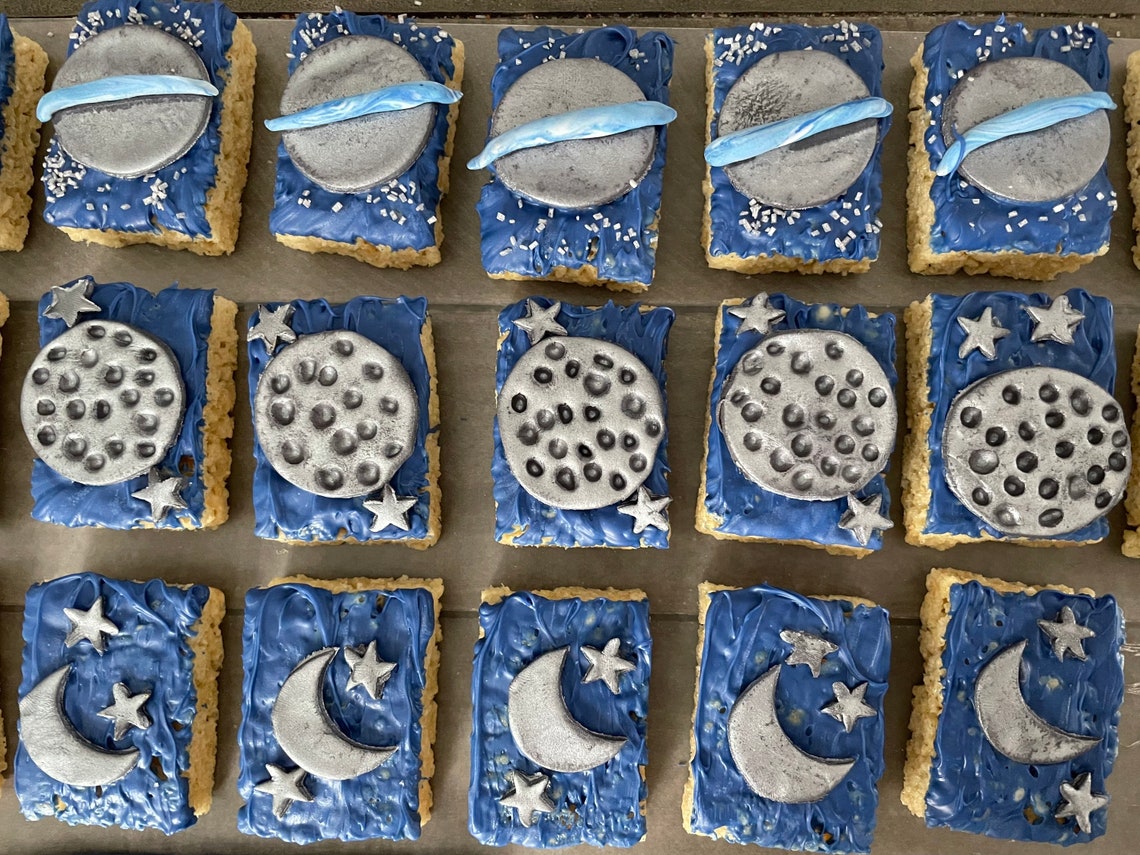Outer Space Themed Rice Crispy Treats - Etsy