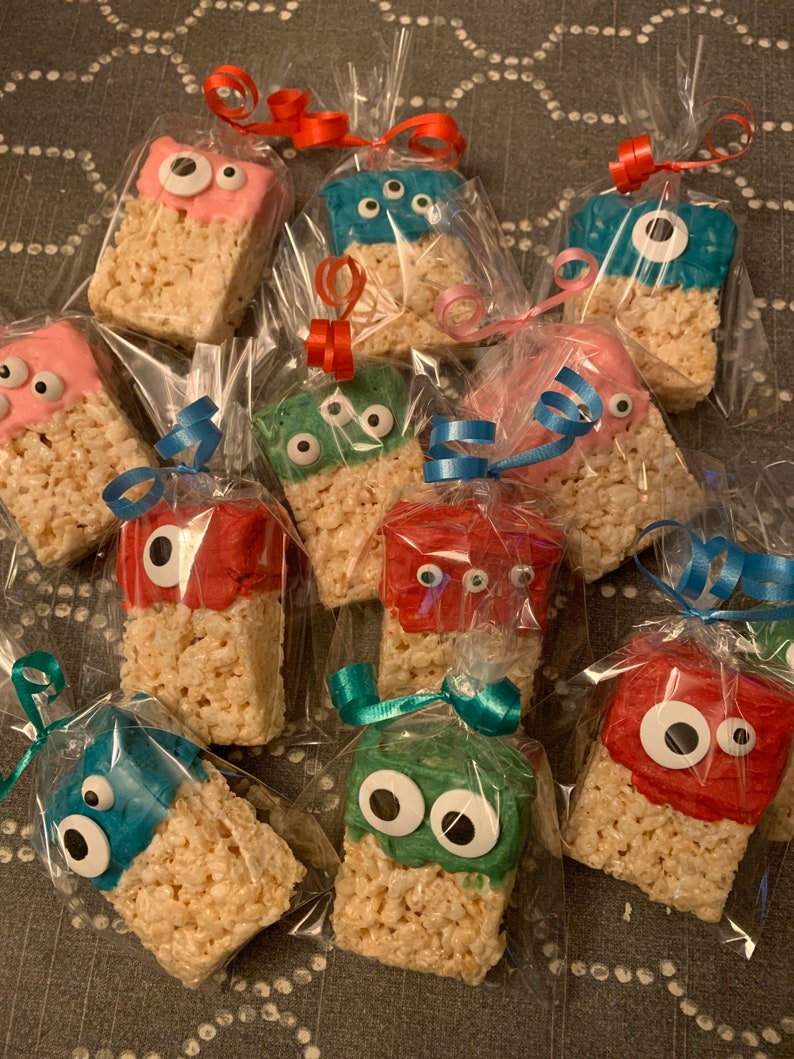 Monster Themed Chocolate Rice Crispy Treats - Etsy
