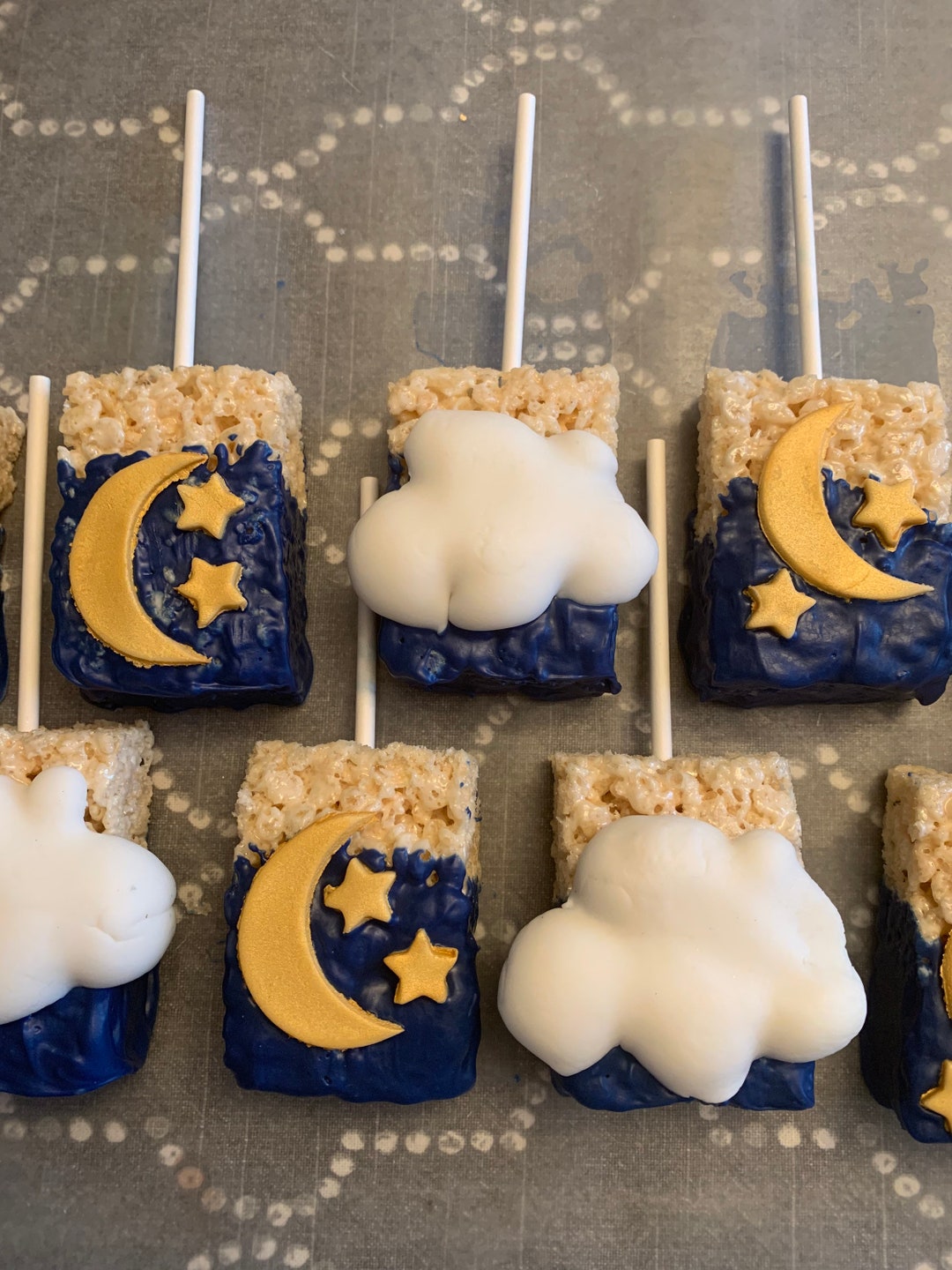 Moon, Clouds and Stars Rice Crispy Treats / Over the Moon - Etsy