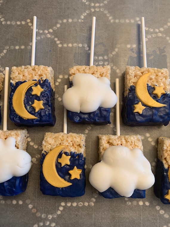 Moon Clouds and Stars Rice Crispy Treats / Over the Moon - Etsy
