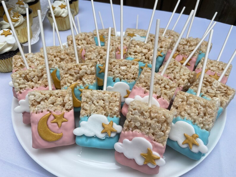 Moon, Clouds and Stars Rice Crispy Treats / Over the Moon - Etsy