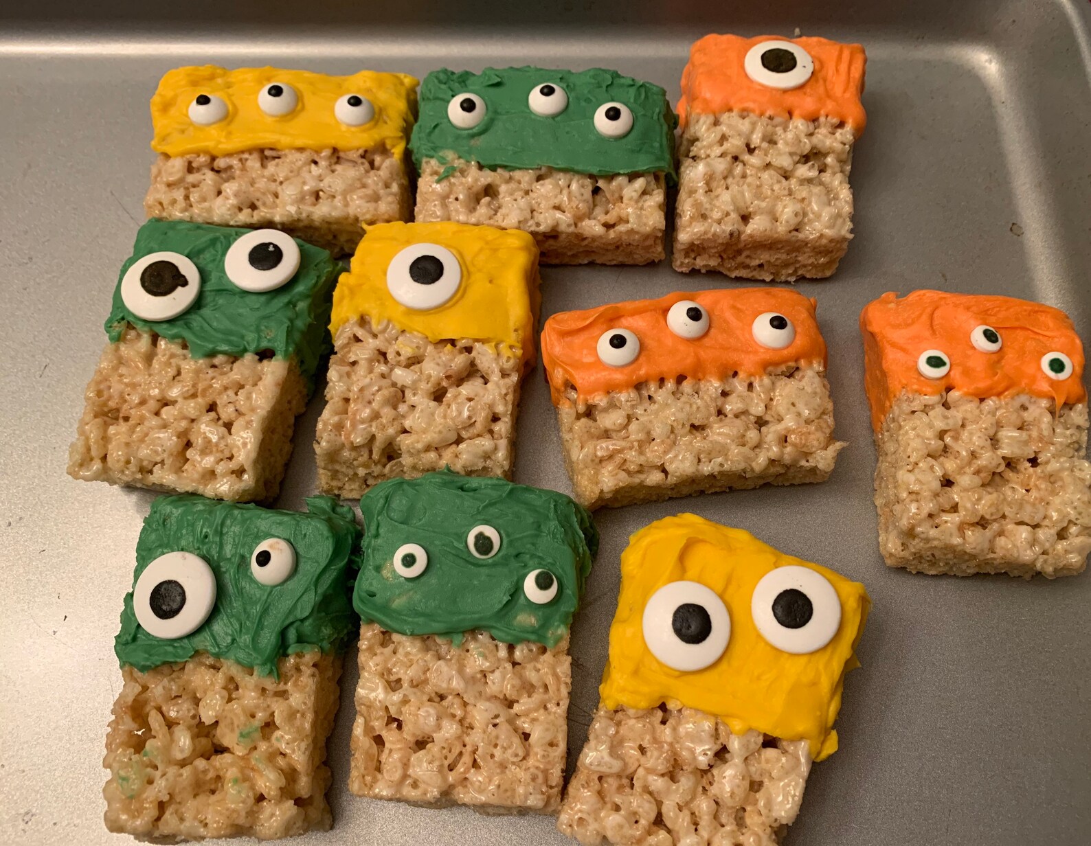 Monster Themed Chocolate Rice Crispy Treats - Etsy