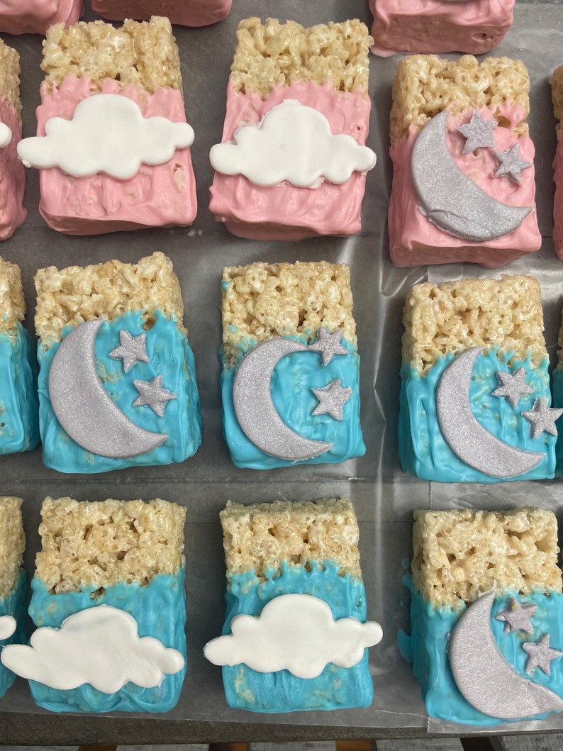 Moon, Clouds and Stars Rice Crispy Treats / Over the Moon - Etsy