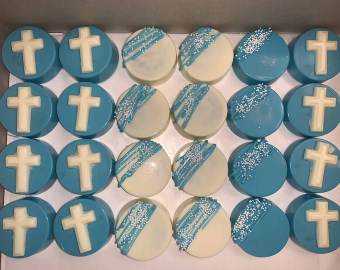12 Baptism/communion Chocolate Covered Oreos - Etsy
