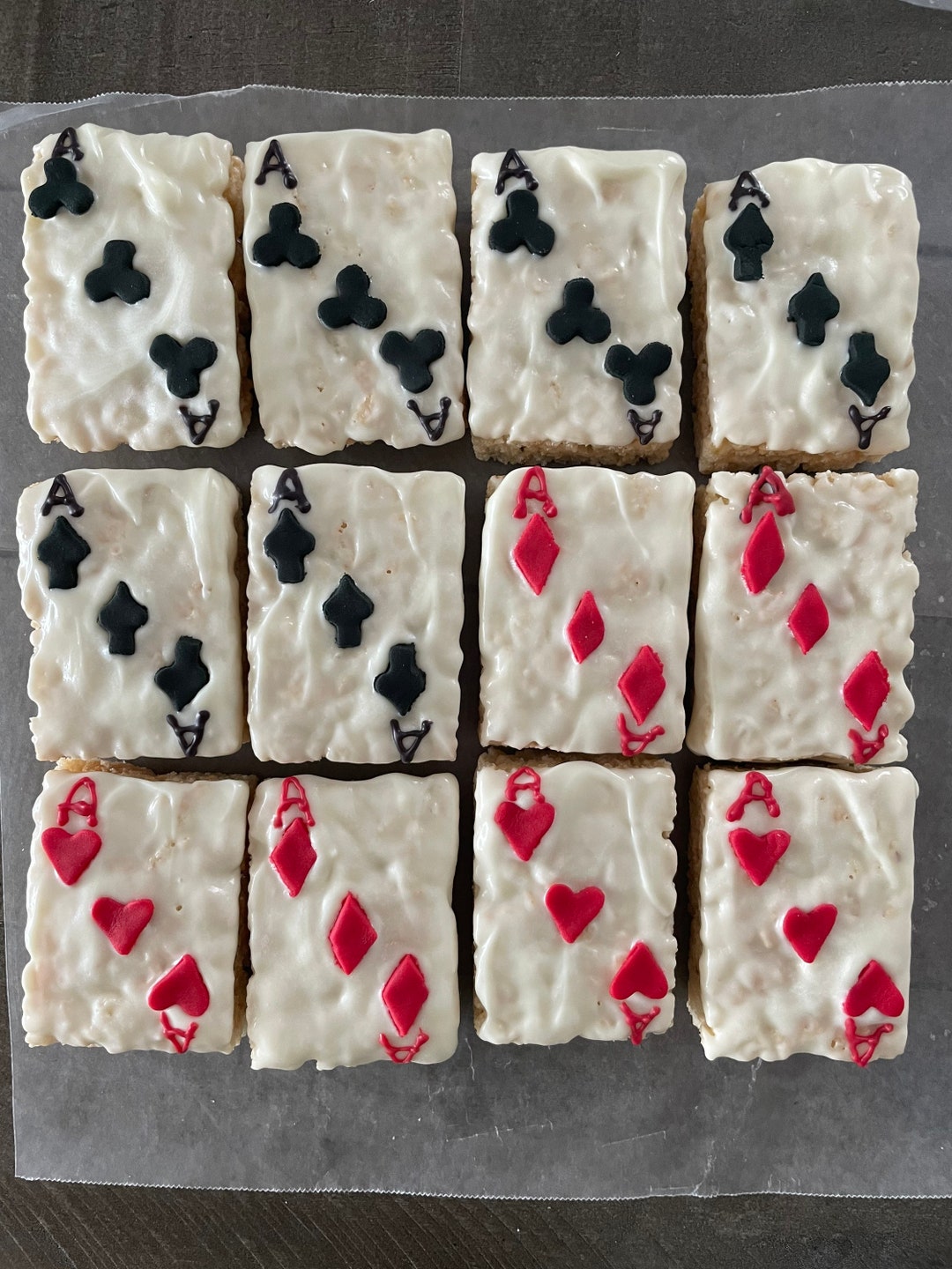 Casino Theme / Poker / Playing Cards Chocolate Covered Rice Crispy ...