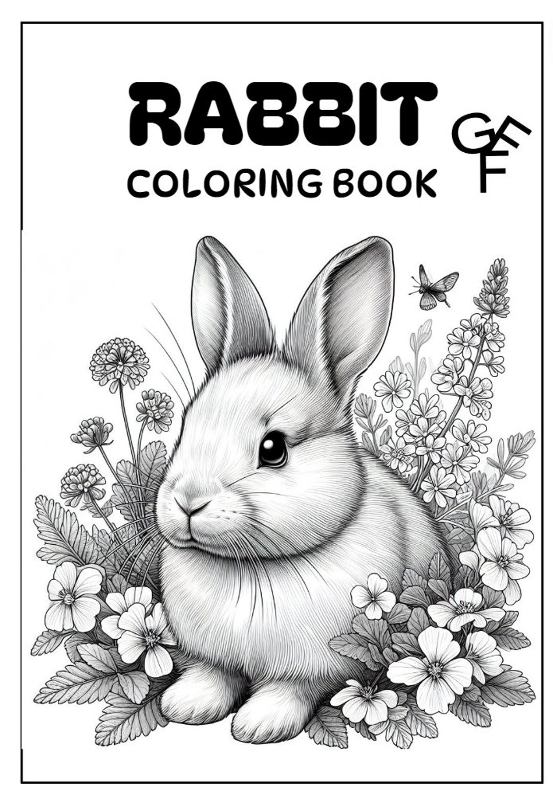 Rabbit Bunny Coloring Book - Over 25 Images - Digital Download - Etsy
