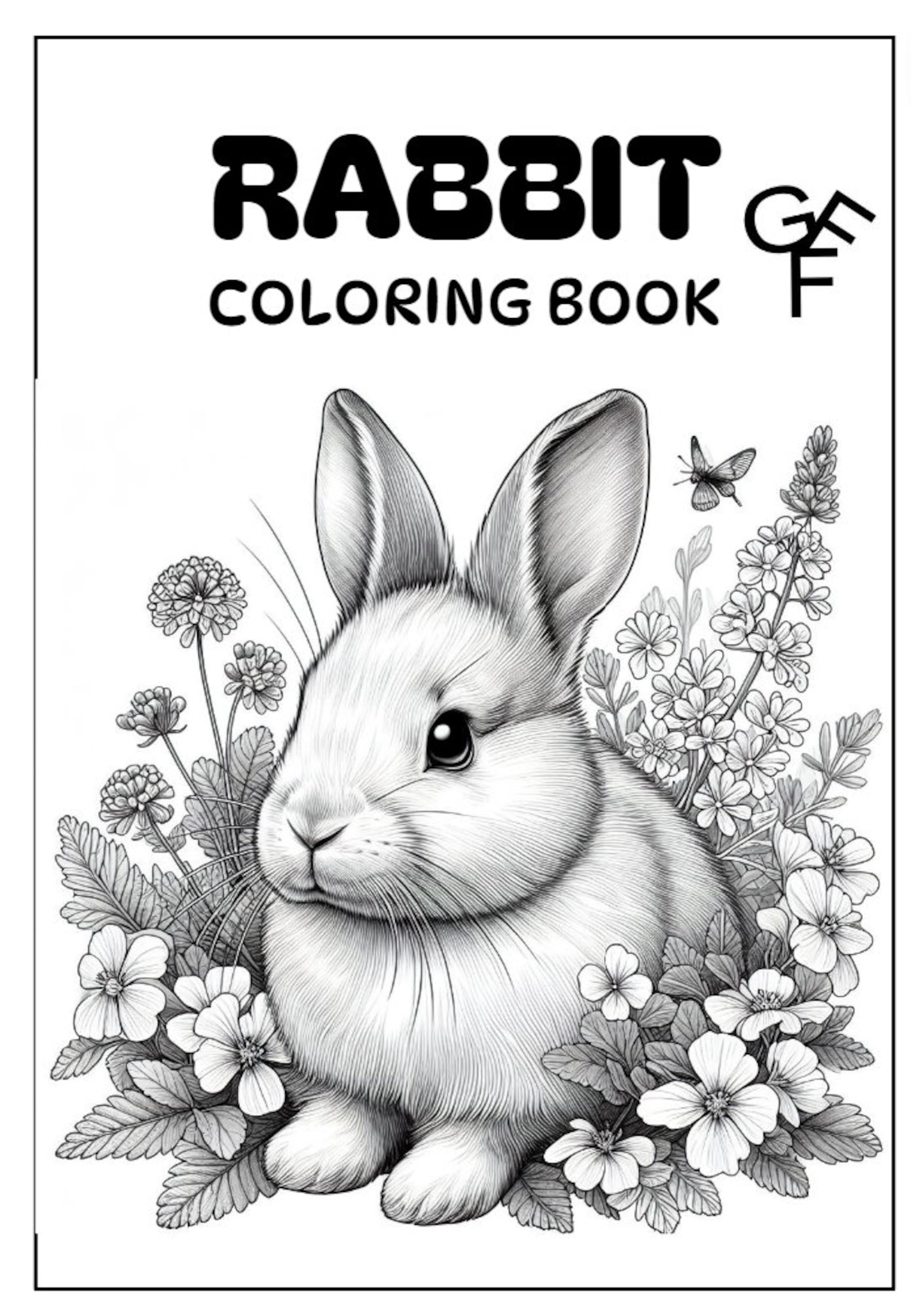 Rabbit Bunny Coloring Book - Over 25 Images - Digital Download - Etsy