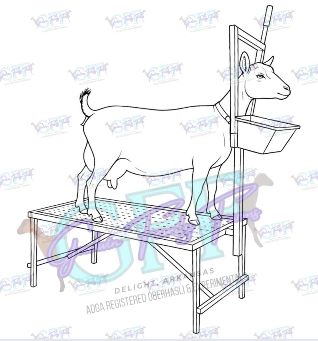 Dairy Milk Goat on Stand Svg Clipart Image - Etsy
