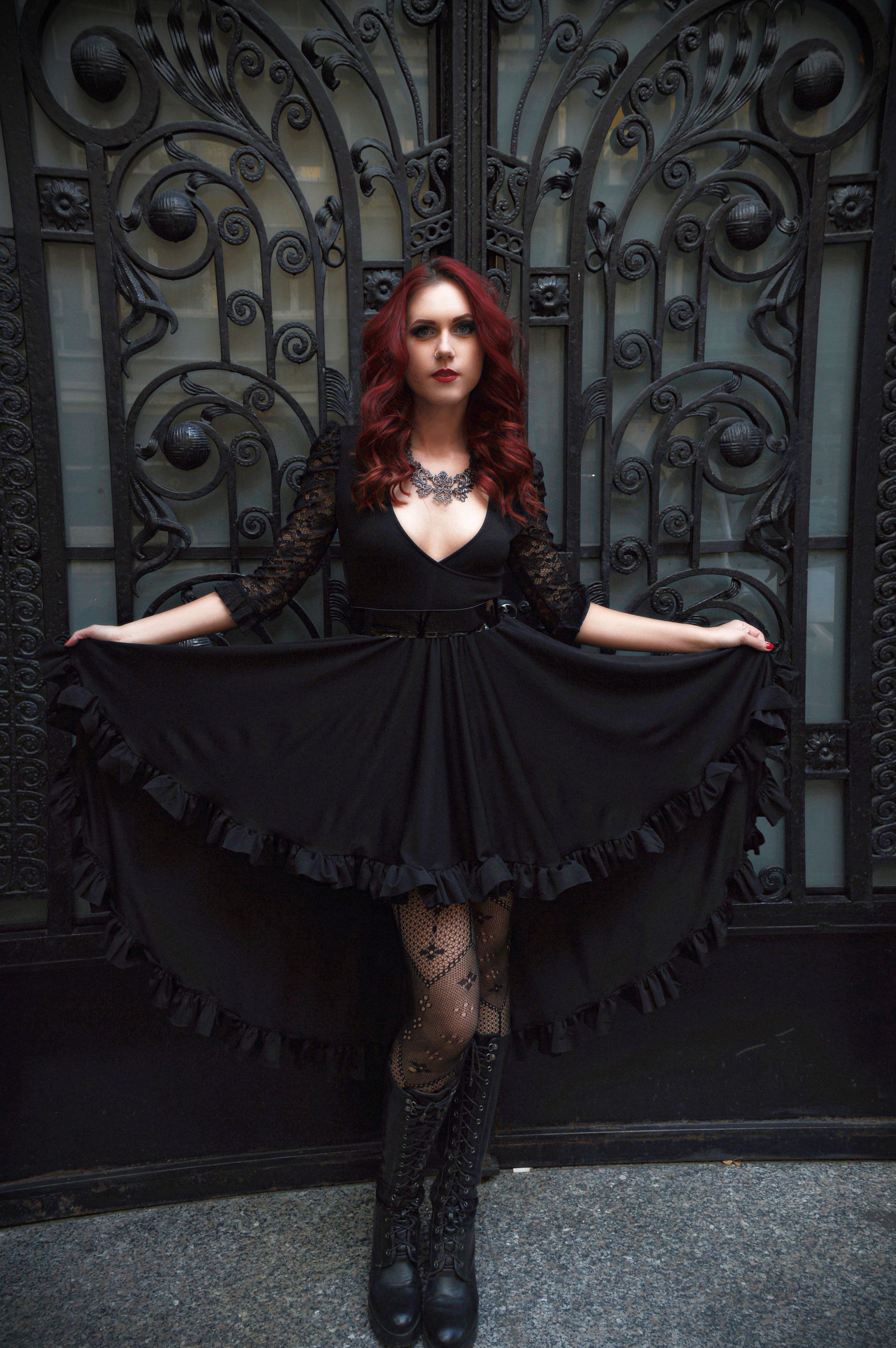Victorian Gothic Ruffled Dress - Etsy