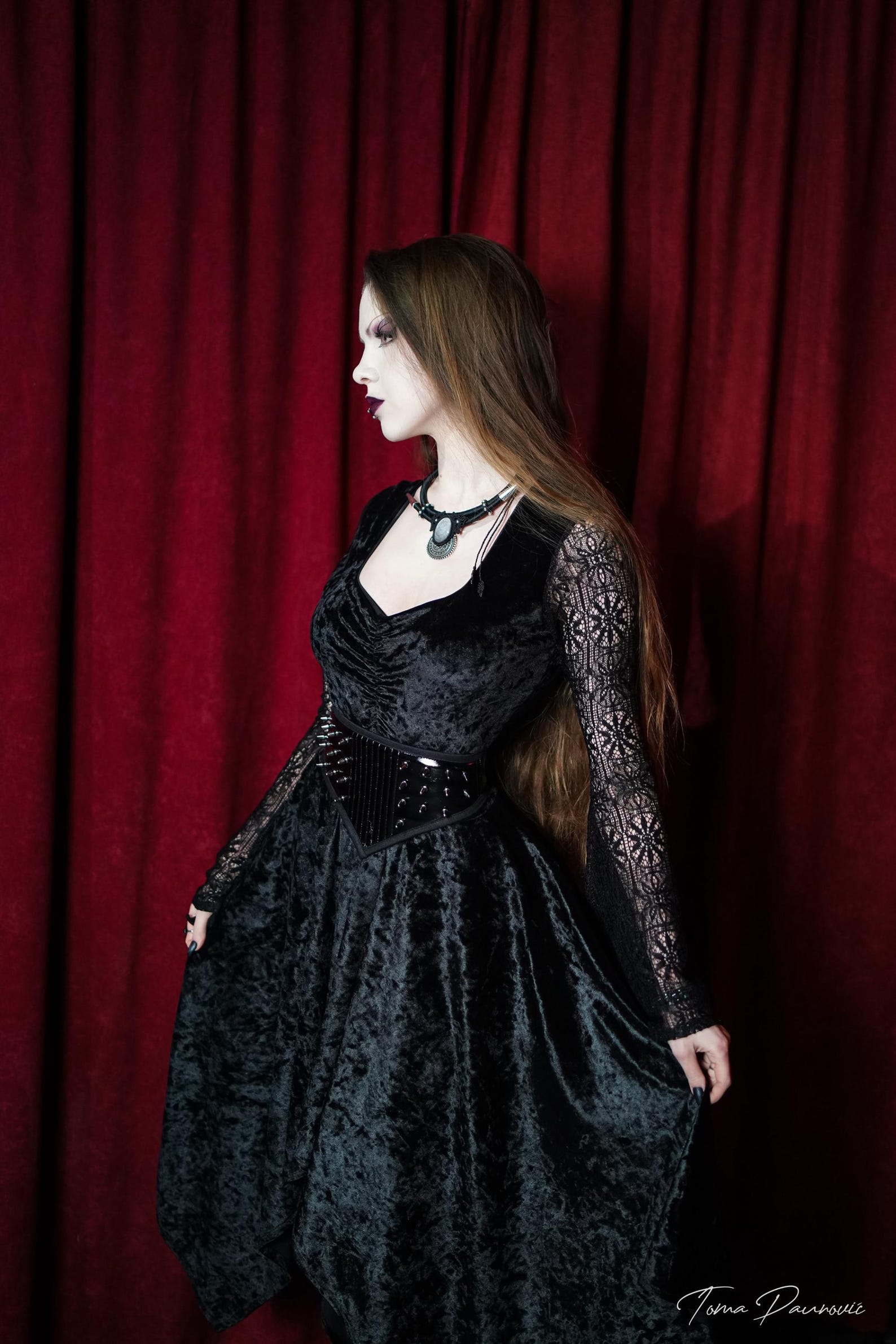 Vampire Gothic Velvet Dress - Etsy