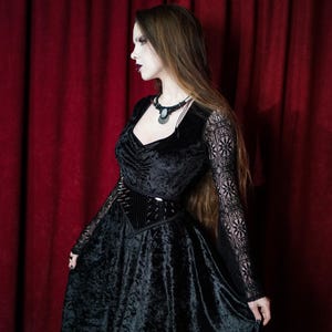 Vampire Gothic Velvet Dress - Etsy