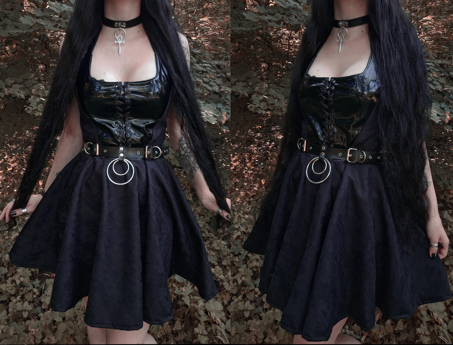 Pvc and Lace Vampire Gothic Dress - Etsy