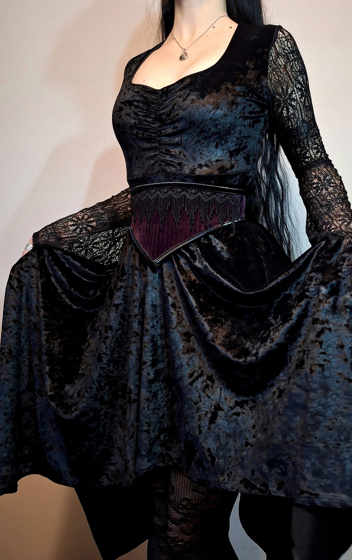 Vampire Gothic Velvet Dress - Etsy