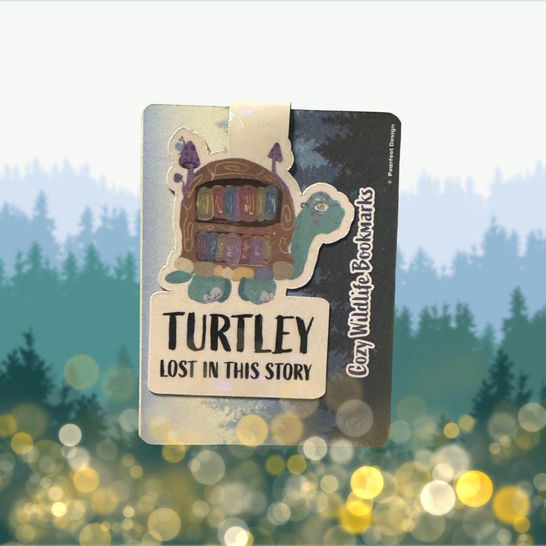 Cozy Wildlife Bookmark – Mr. Turtle Design, Cute Turtle Magnetic ...