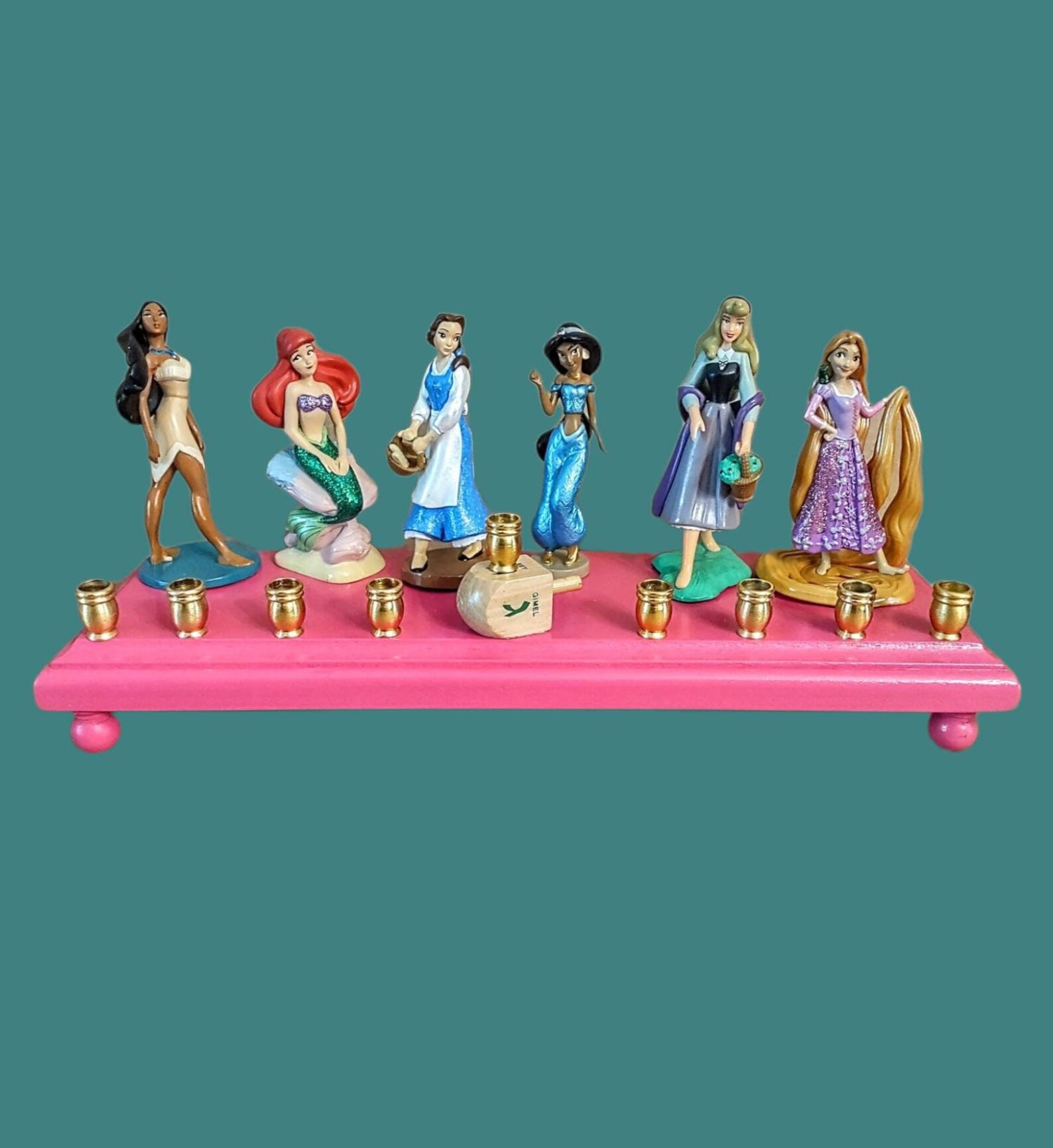 Princess Menorah Classic Disney Judaica Hanukkiah Repurposed - Etsy