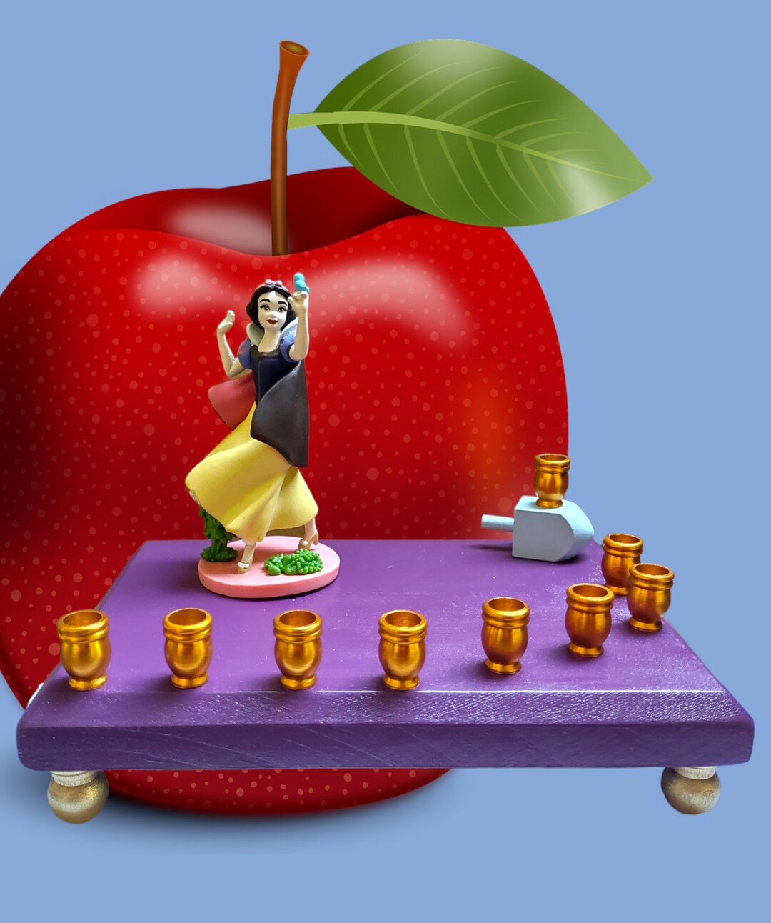 Princess Menorah Classic Disney Judaica Hannukah Snow White - Etsy