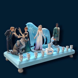 Frozen Menorah Princess Menorah Classic Disney Judaica Hanukkiah Anna ...