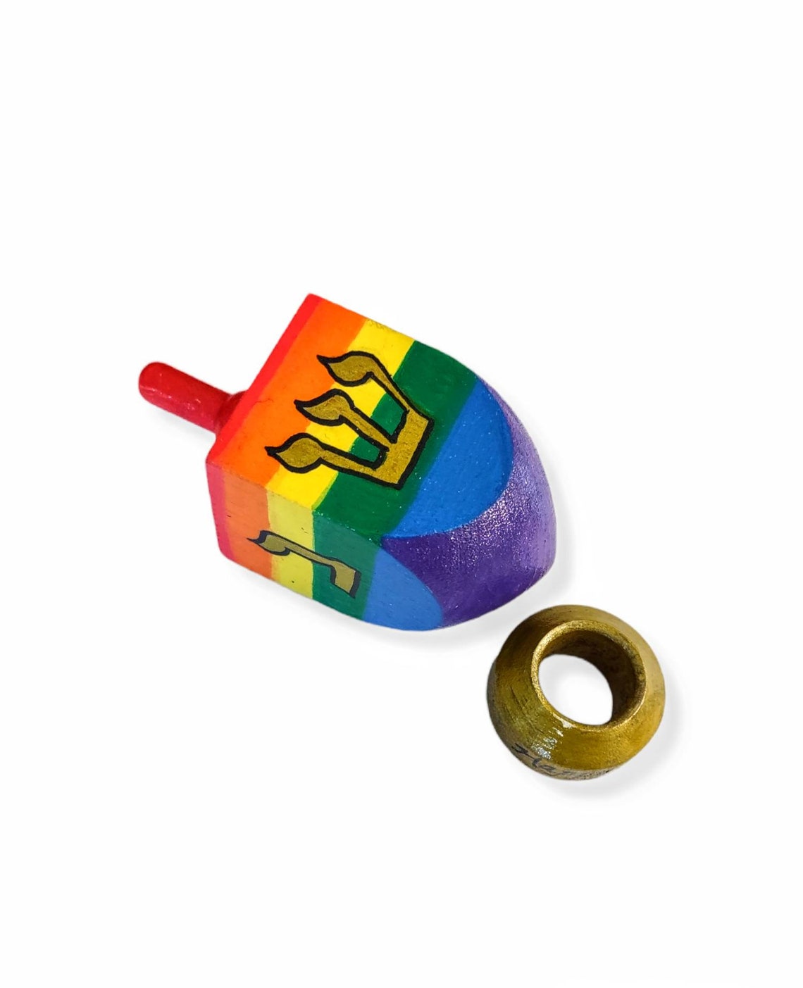 Hand Painted Rainbow Dreidel Lgbtq Unique Judaica Gift Jewish - Etsy