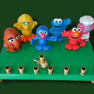 Sesame Street Collector Menorah Judaica Hanukkiah Big Bird Ernie Bert ...