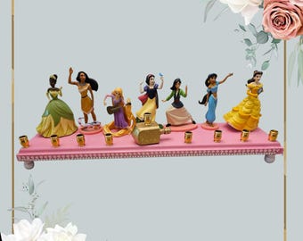 Princess Menorah Classic Disney Judaica Hanukkiah Repurposed Jasmin ...