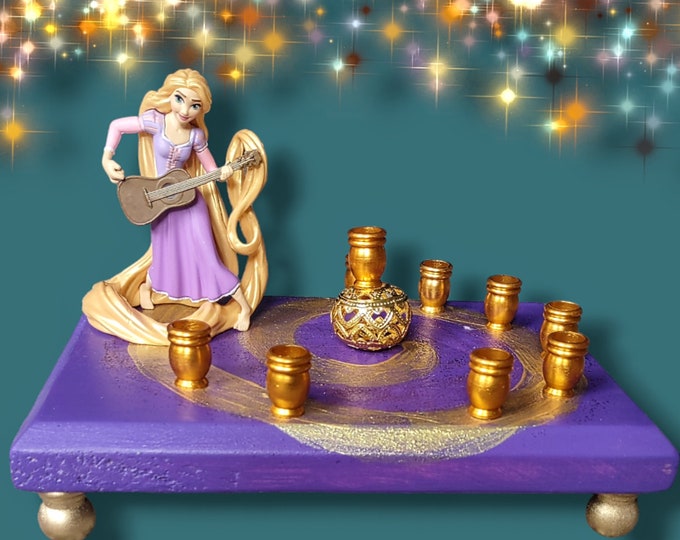 Princess Menorah Classic Disney Judaica Hanukkiah Repurposed Jasmin ...