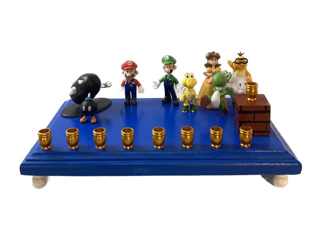 Super Mario Bros. Collectible Video Game Figures Menorah Luigi Princess ...