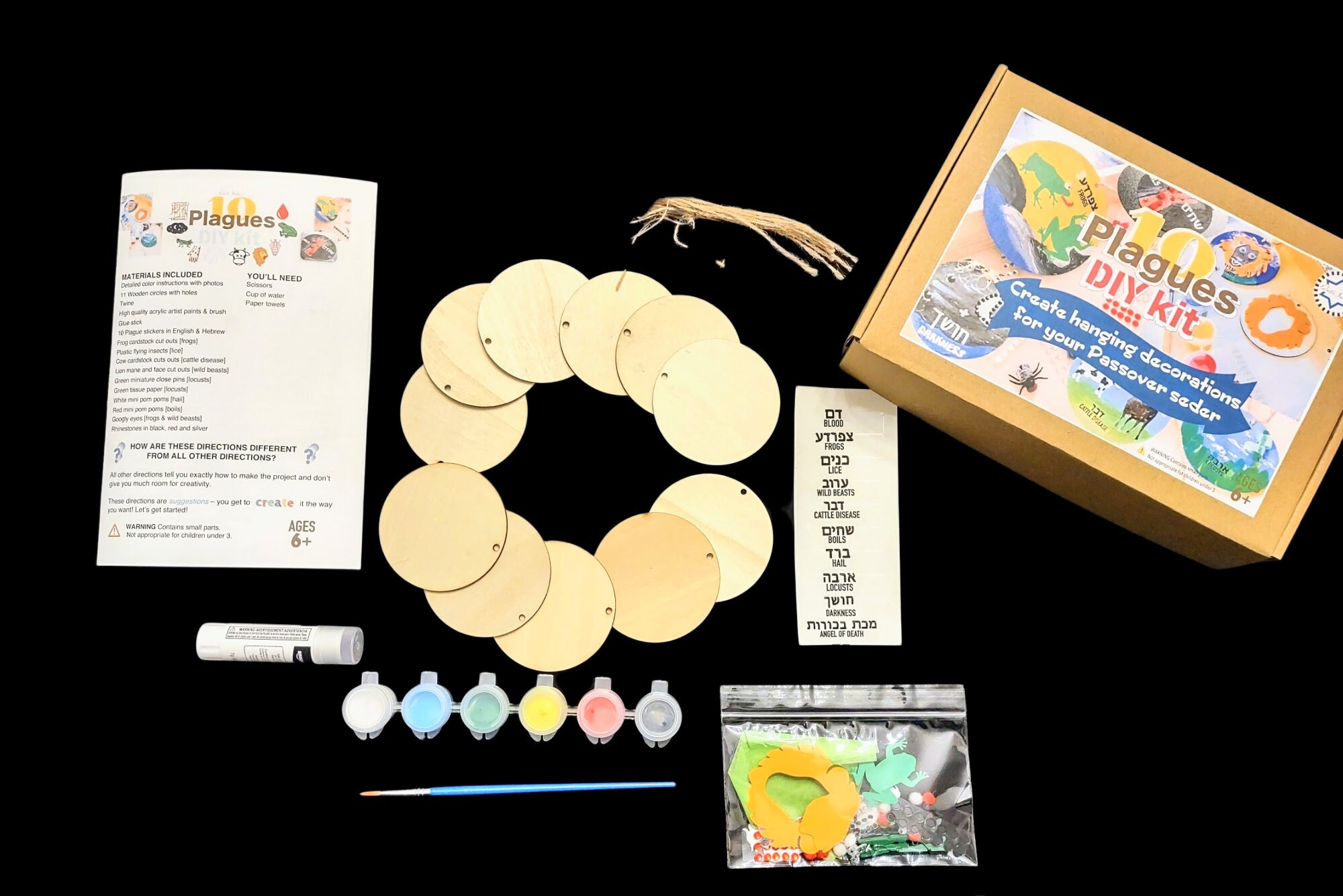 Passover Craft Kit 10 Plagues DIY Creative Art Hanging Decorations - Etsy